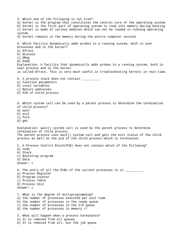 OS Tough | PDF | Scheduling (Computing) | Process (Computing)