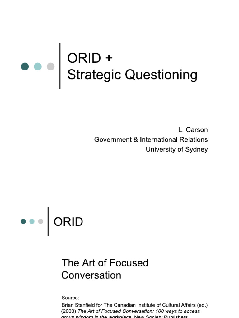 ORID | PDF