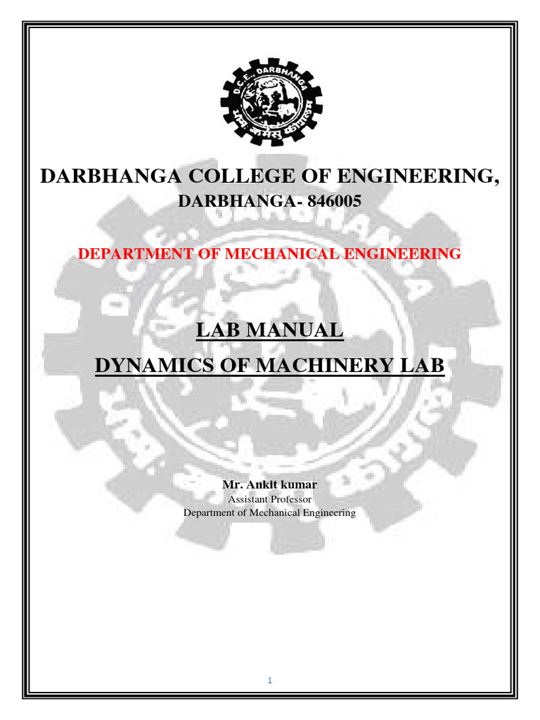 Dom Lab Manual Final (2) | PDF | Gear | Axle