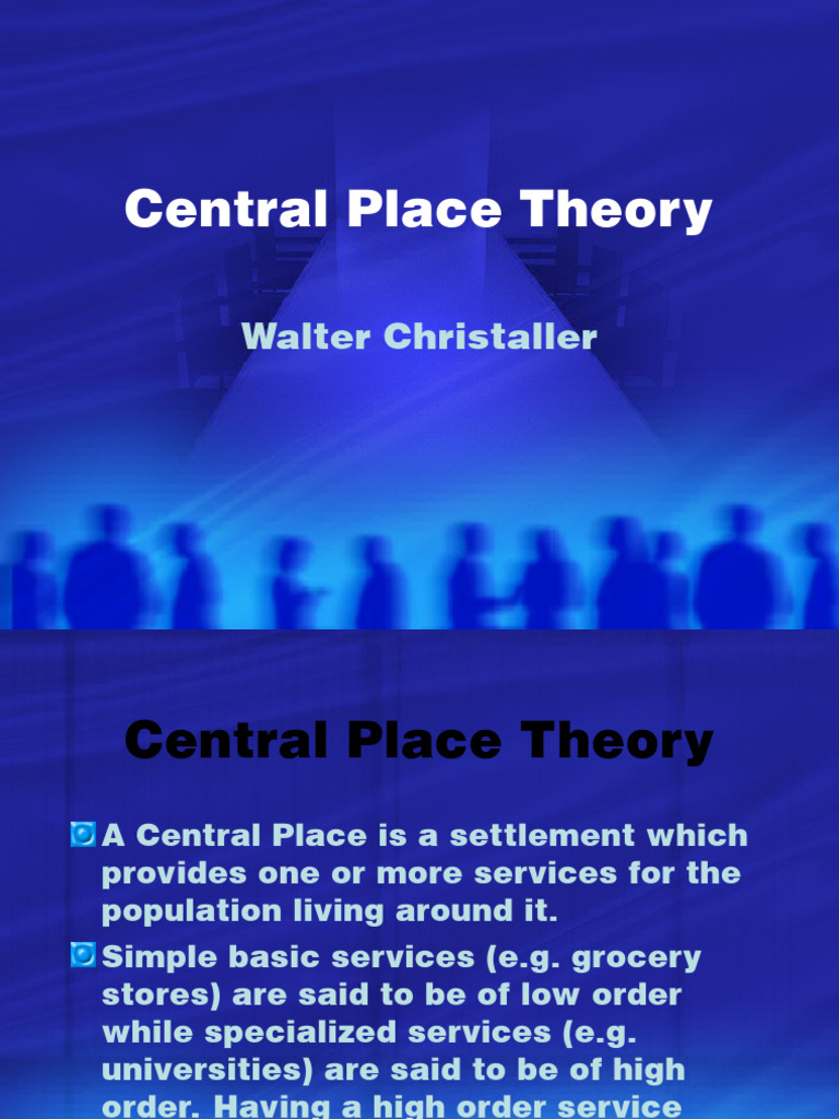 Central Place Theory | PDF