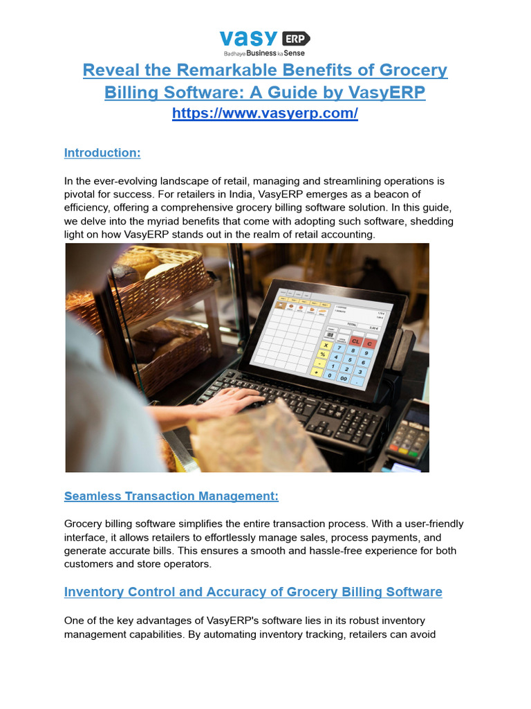 Reveal The Remarkable Benefits of Grocery Billing Software - A Guide by ...