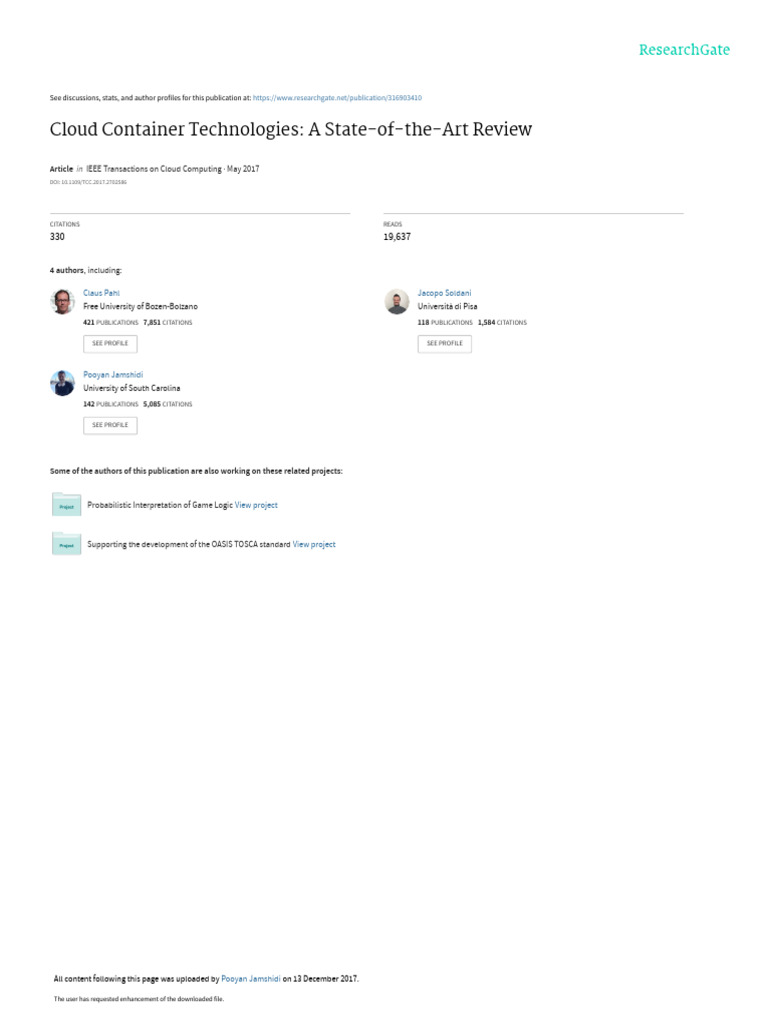 Container Review | PDF | Cloud Computing | Application Software