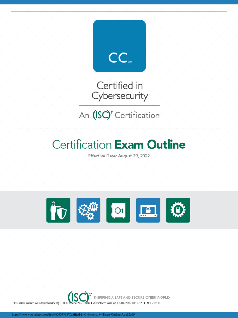 Certified in Cybersecurity Exam Outline Aug22 PDF | PDF | Computer ... Certified in Cybersecurity Exam Outline Aug22 PDF | PDF | Computer ...