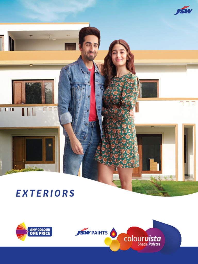 JSW Paints Exterior Shadecard Digital | PDF | Paint | Materials