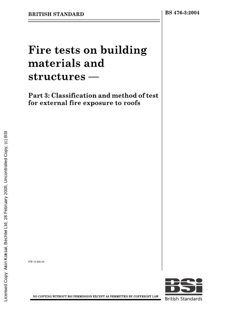 BS 476 Part 3 | PDF