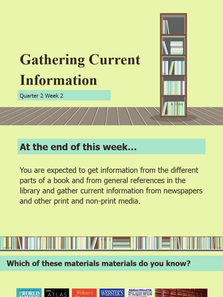 Q2W2 Gathering Current Information | PDF | Newspapers | Information