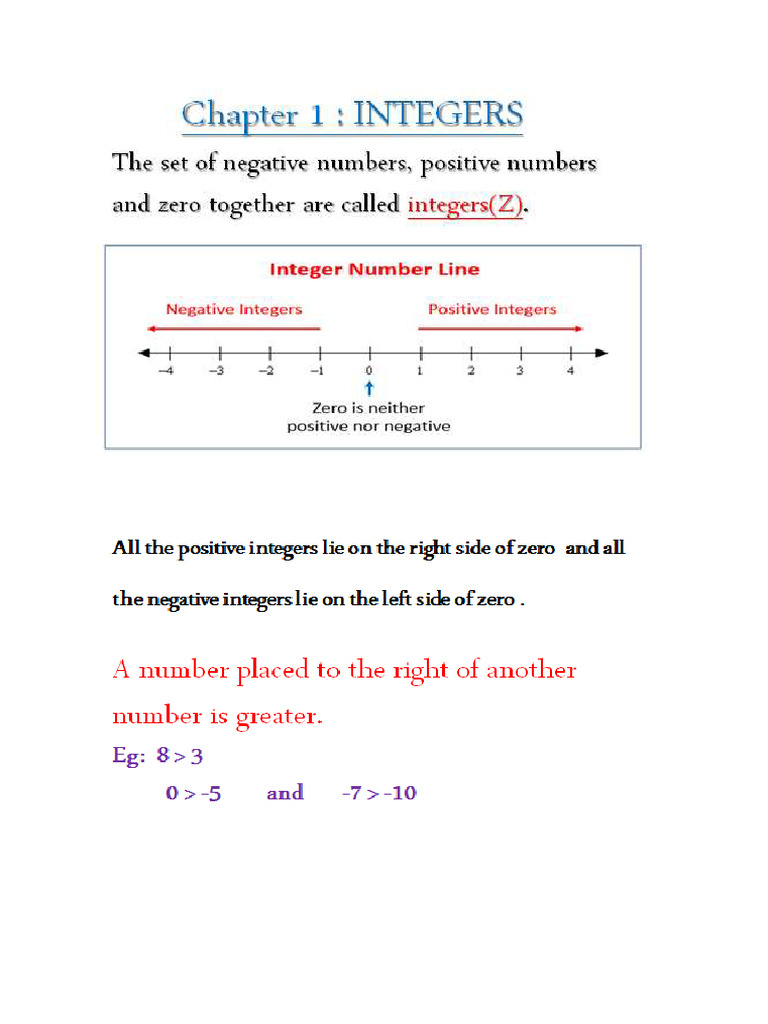 CH 1-Integers | PDF