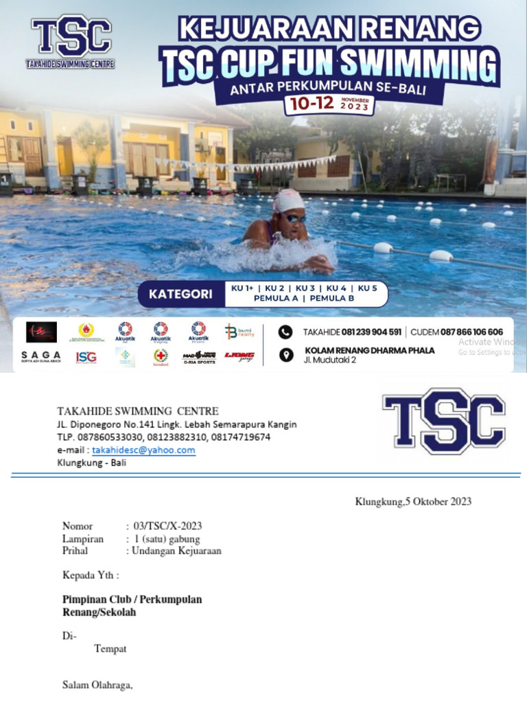 General Invitation TSC CUP II 2023 | PDF