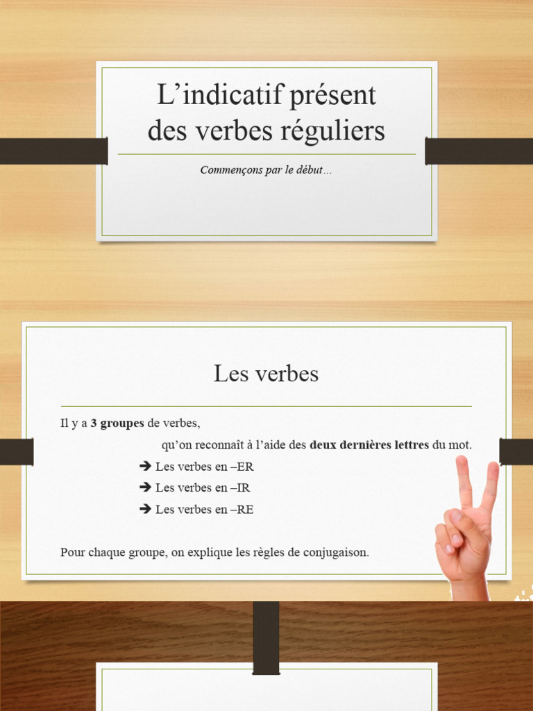 Indicatif Présent Régulier - Regles de Base | PDF | Verbe | Mécanique ...