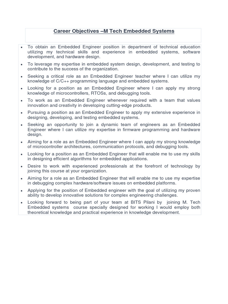 Career Objective | PDF | Computers