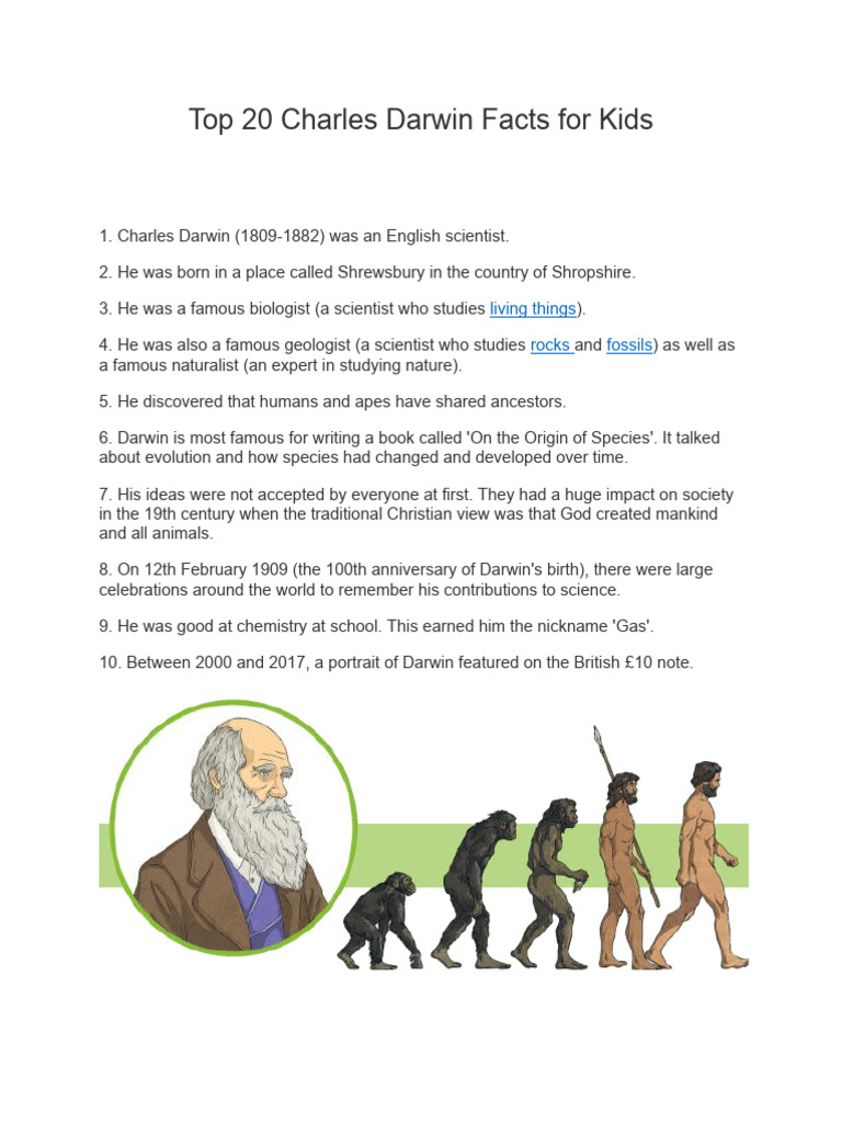 20 Fun Facts About Charles Darwin | PDF