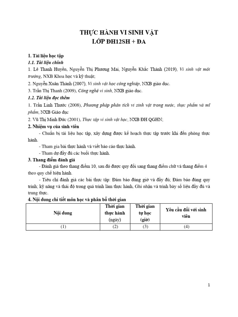 Bài TH C Hành VSV | PDF