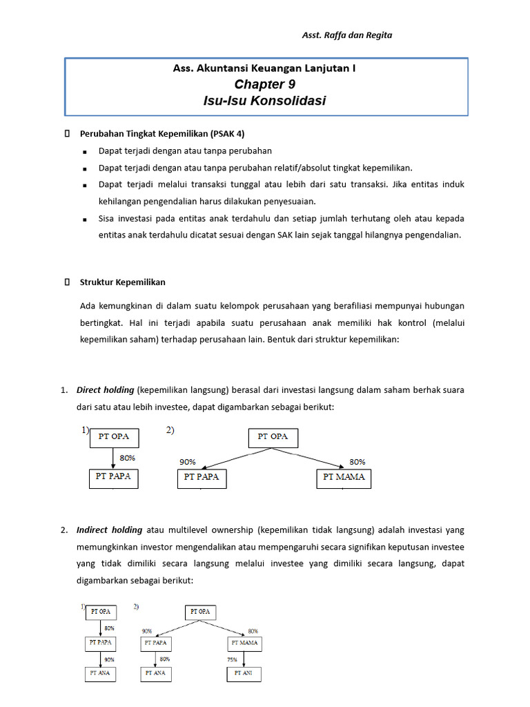CHAPTER 9 - ISU ISU KONSOLIDASI (Revisi) | PDF