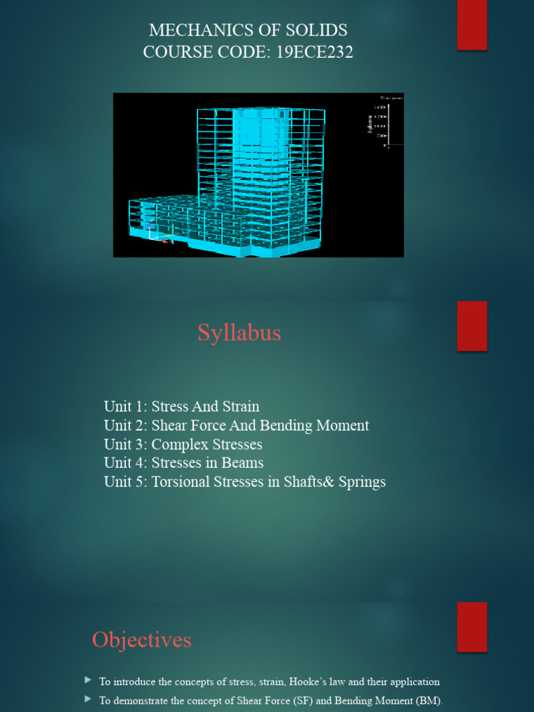 Module 1 Stress and Strain | PDF | Stress (Mechanics) | Elasticity (Physics)