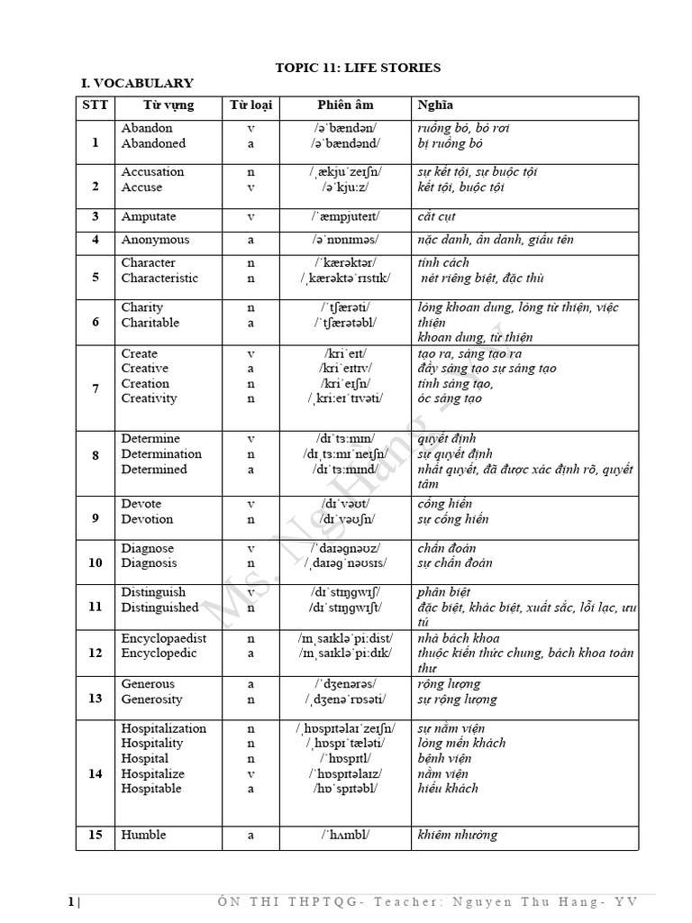 Topic 11 Life Stories | PDF