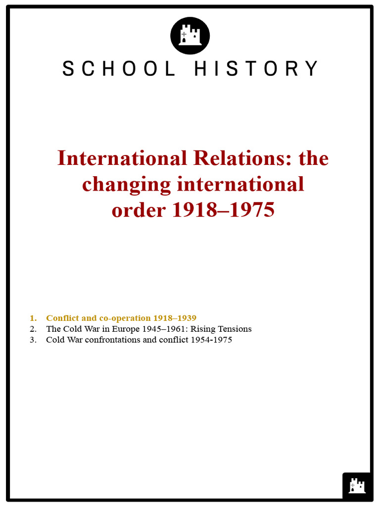OCR International Relations - The Changing International Order 1918 ...