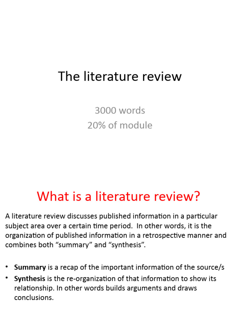 The Literature Review PP 2020 | PDF | Academic Journal | Cognition