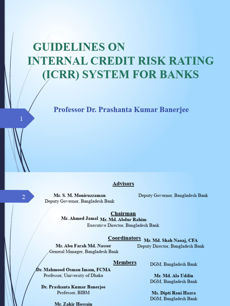 Guidelines On ICRR - 11.11.18 | PDF | Banks | Finance & Money Management