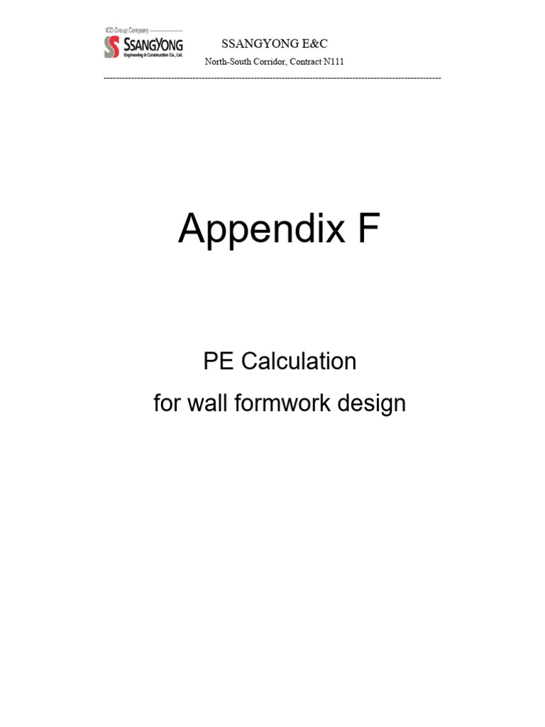 Retaining Wall Formwork Design PDF-N111-CON-0220-B | PDF ...