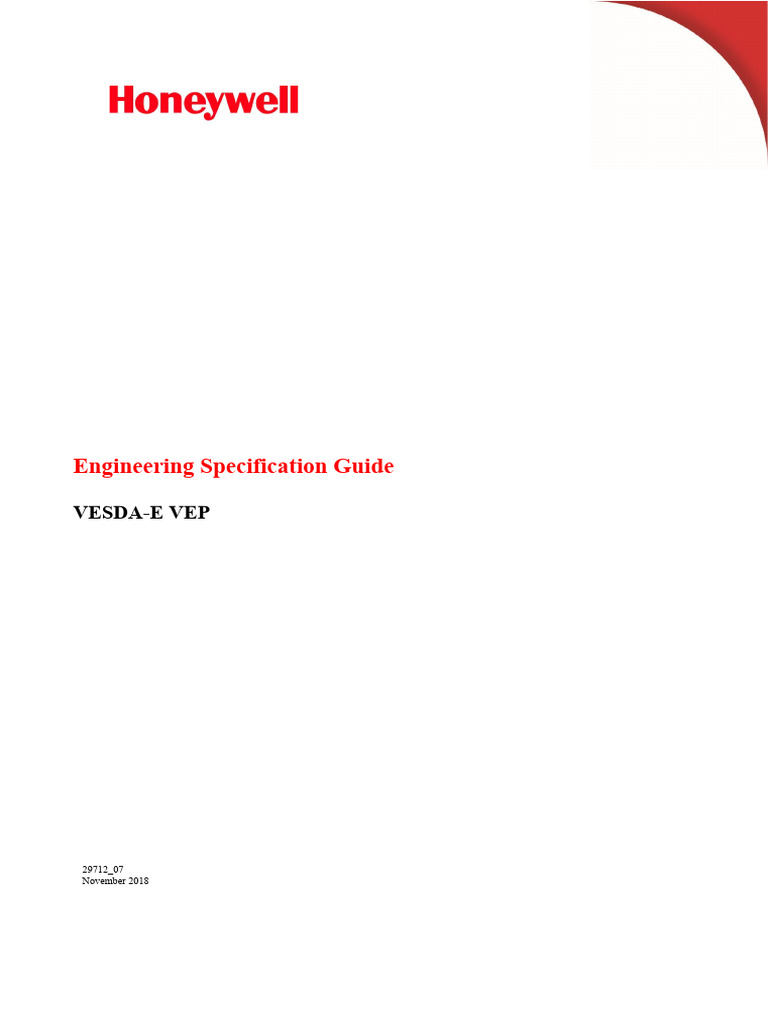 Honeywell Vesda VEP Engineering Specification Document 0219 | PDF | Pipe (Fluid Conveyance ...