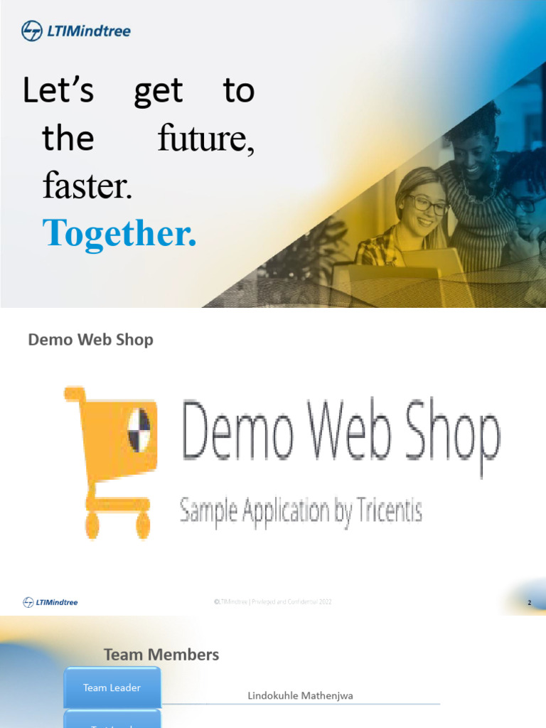 Tricentis Demo Web Shop Overview | PDF