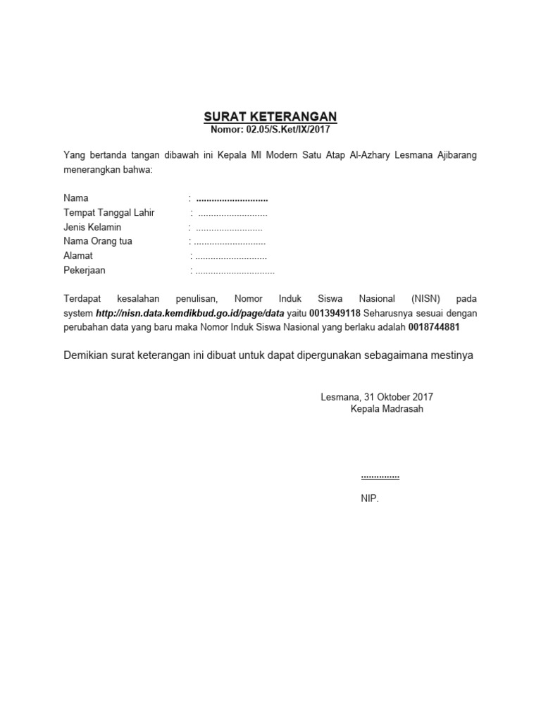 Surat Keterangan: Demikian Surat Keterangan Ini Dibuat Untuk Dapat ...