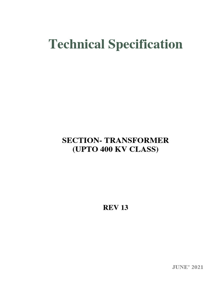 400kV Transformer _Rev 13 | PDF | Transformer | Pipe (Fluid Conveyance)