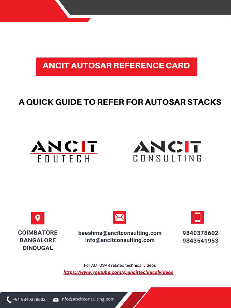 AUTOSAR Guide Book by ANCIT | PDF