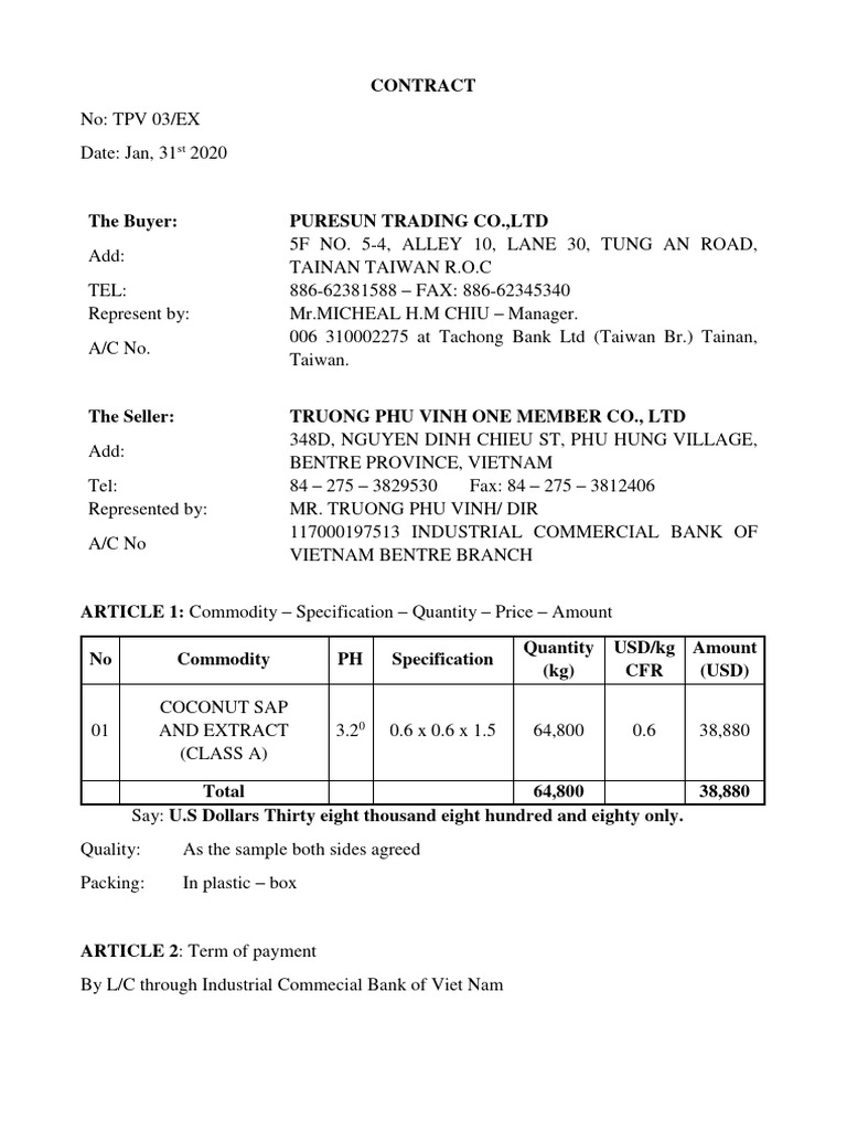 Contract 3 | PDF | Business Law | Business