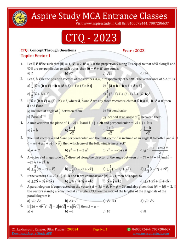 CTQ 02 - Vector | PDF