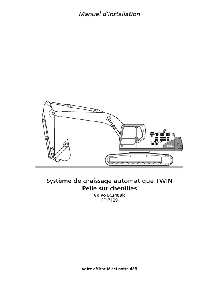 Installation Système TWIN Volvo EC240Blc | PDF | Perçage | Biens ...