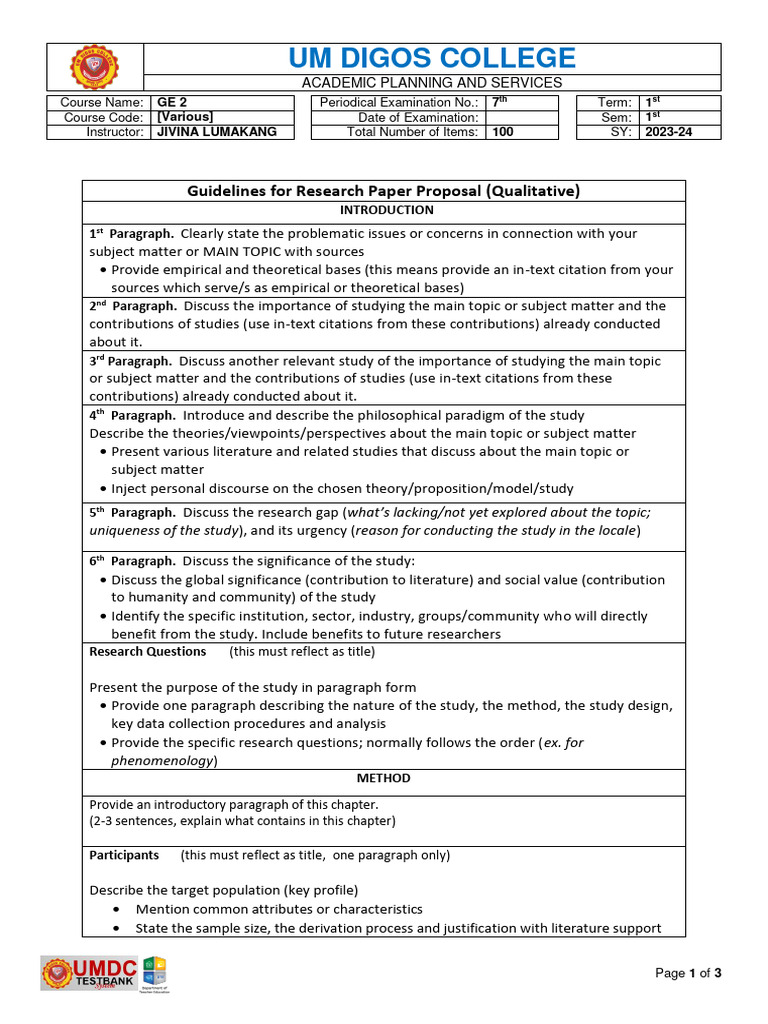 Guidelines For Qualitative | PDF | Qualitative Research | Survey ...
