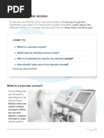 Dialysis Fistula Handout Accessible FA | PDF | Hemodialysis | Medical ...