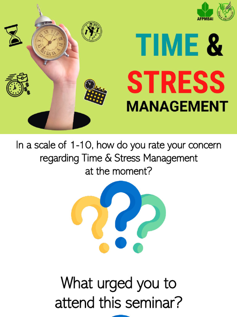 E Handouts Time Management & Stress Management - 2023 | PDF | Stress ...