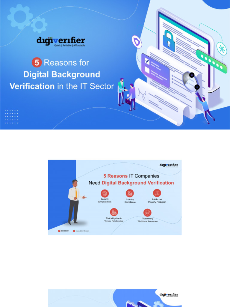 5 Reasons For Digital Background Verification in The IT Sector | PDF