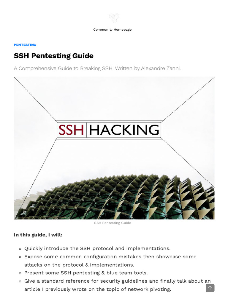 SSH Pentesting Guide - TurgenSec Community | Download Free PDF | Secure ... SSH Pentesting Guide - TurgenSec Community | Download Free PDF | Secure ...