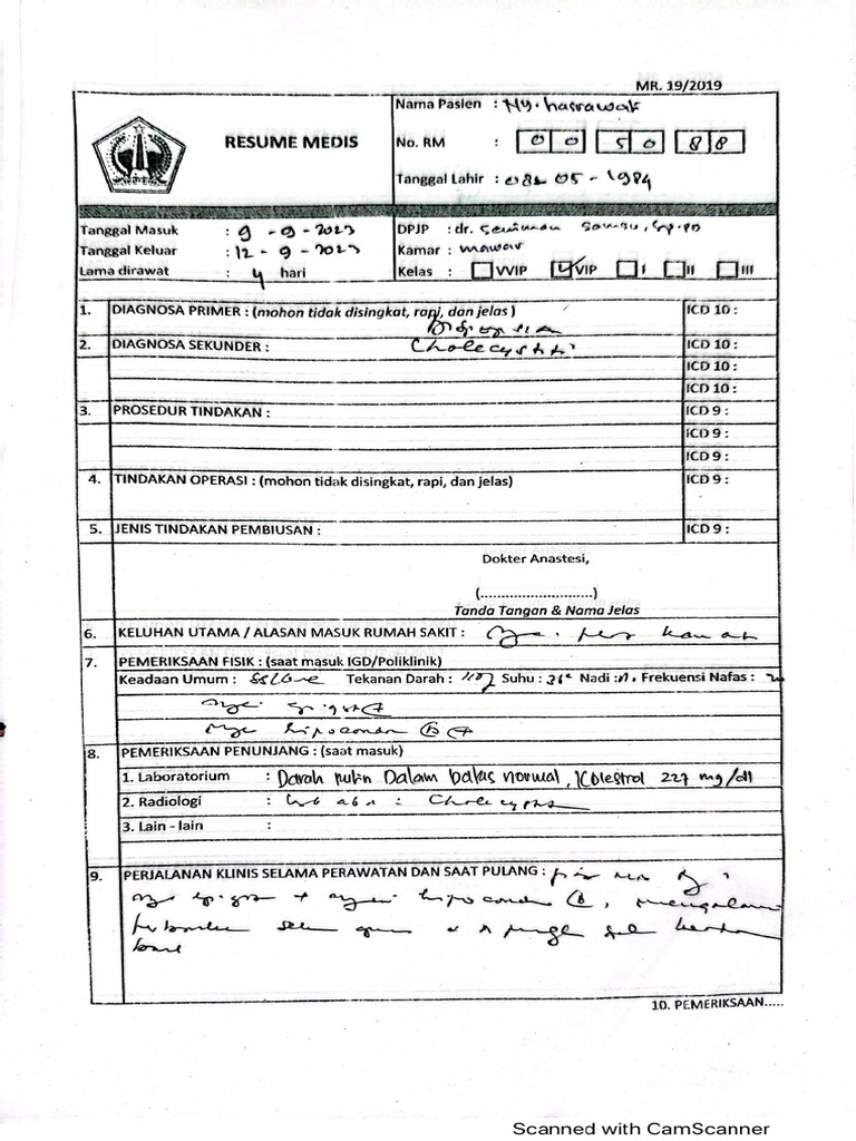 Akp 5 Ep 4 Ringkasan Pasien Pulang | PDF