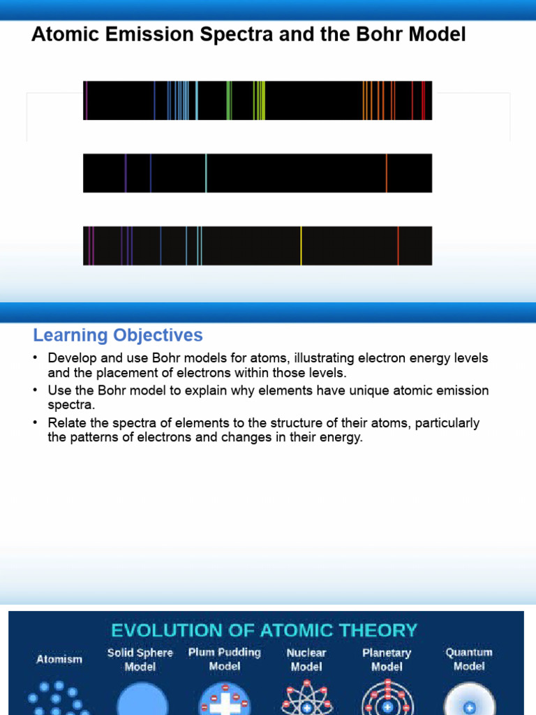 Lesson 2-3 Atomic Emission Spectra and Bohr Model | PDF