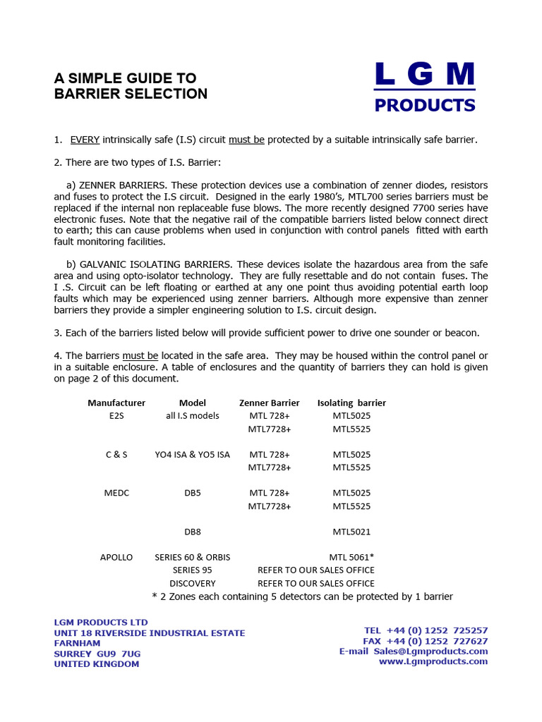 Simple Guide To Barrier Selection | Download Free PDF | Electrical Engineering | Computer ...