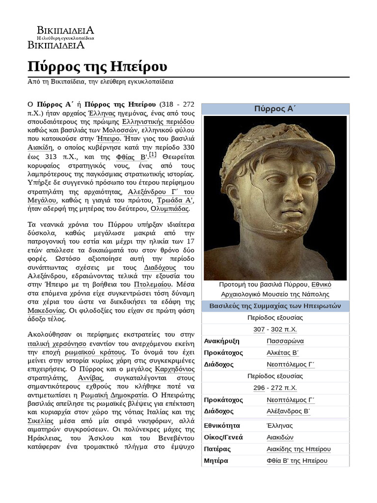 Πύρρος της Ηπείρου | PDF