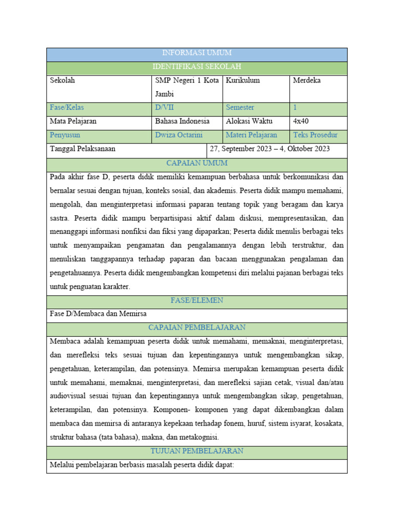 MODUL MEMBACA MEMIRSA BARU | PDF