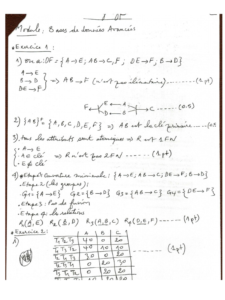 Corrig Type SIGL1 BDD | PDF