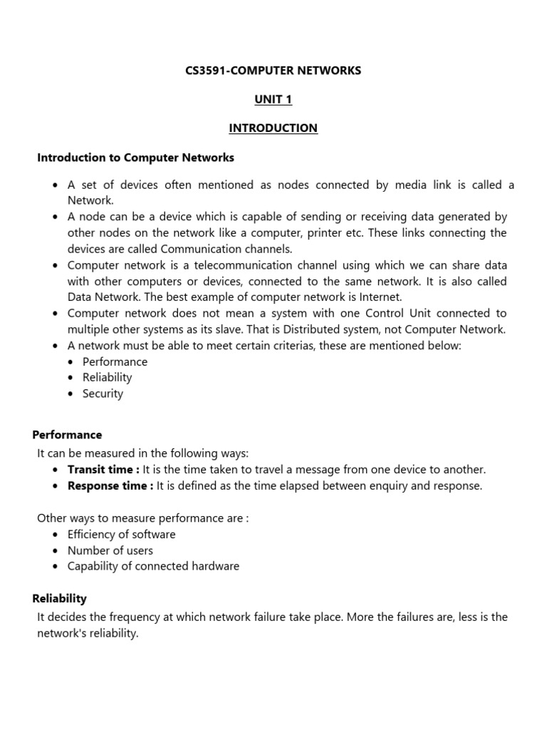 CN Unit 1 | PDF | Domain Name System | Computer Network