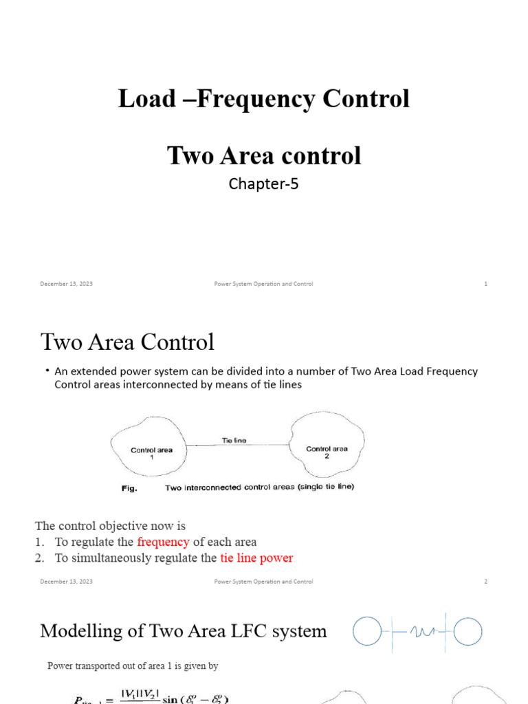 1.11 - Two Area LFC System | PDF | Electrical Engineering | Applied ...