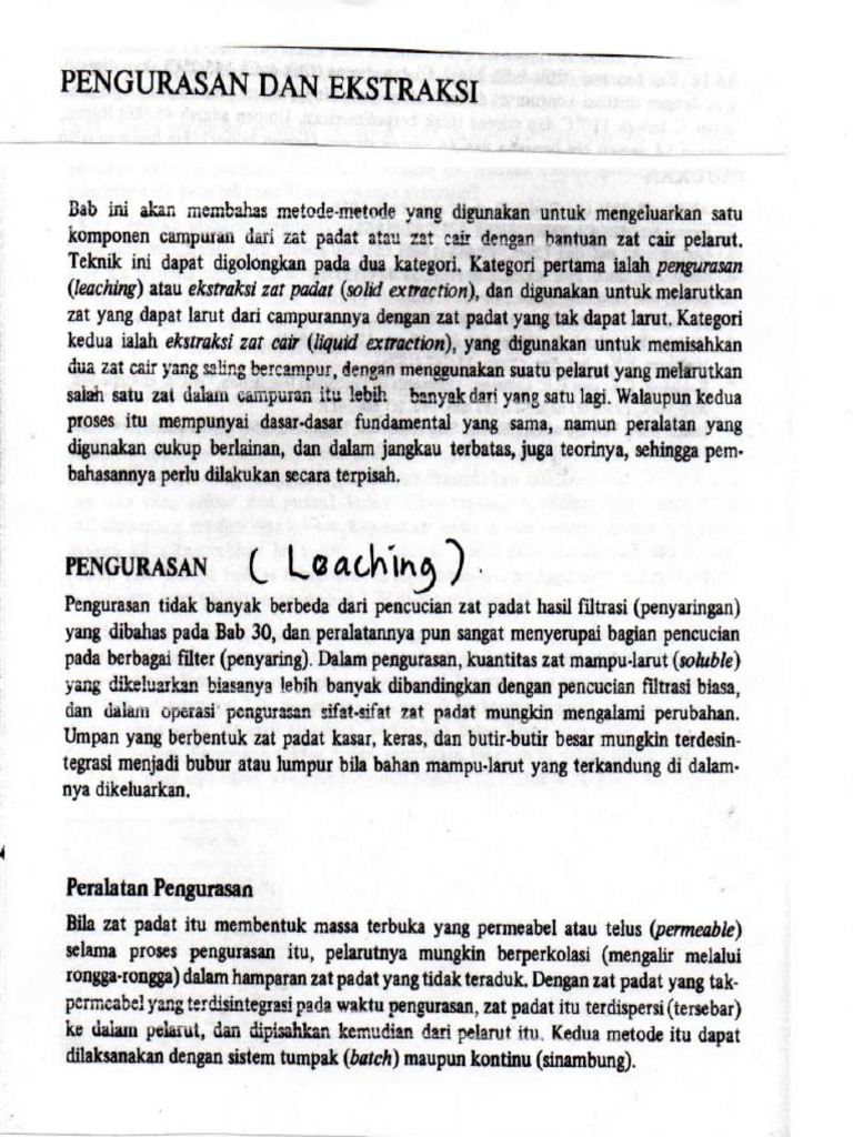 Teori Ekstraksi Dari Buku Smitch Unit Operation - Compressed | PDF