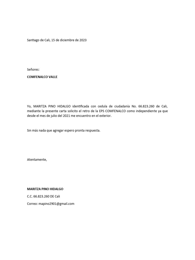 Retiro Eps Comfenalco | PDF