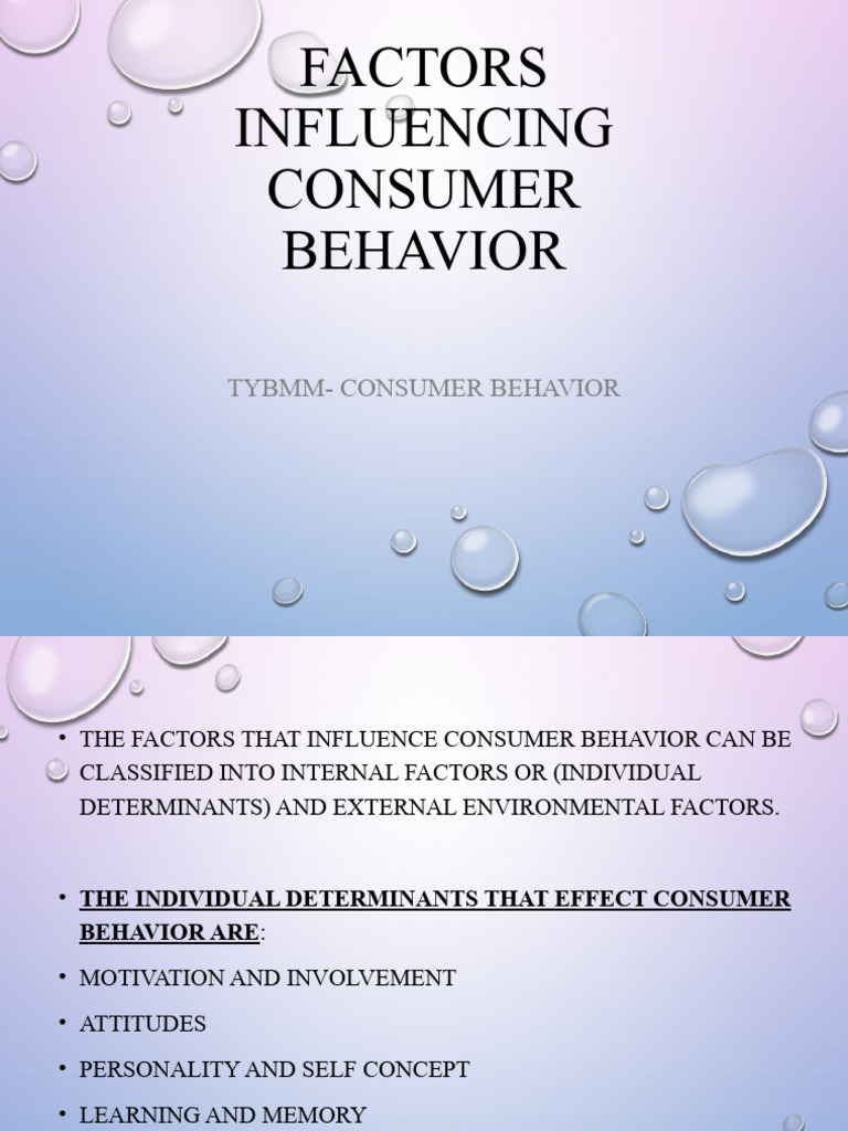 Factors Influencing Consumer Behavior12 Pdf Behavior Consumer Behaviour