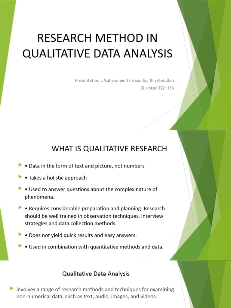 QUALITATIVE DATA Present-1 | PDF | Qualitative Research | Data