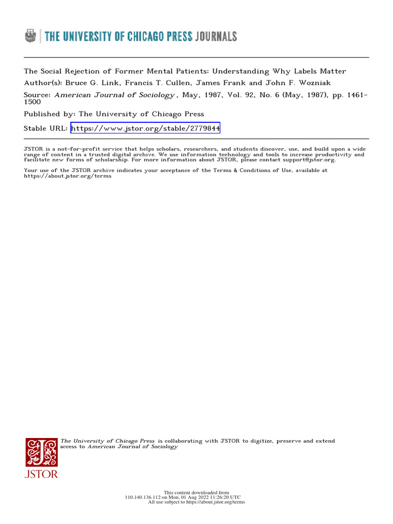 Understanding Why Labels Matter | PDF | Social Stigma | Mental Disorder