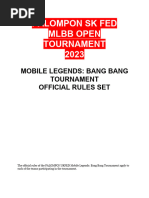 MLBB Tournament Rules | PDF | Tournament | Professional Wrestling